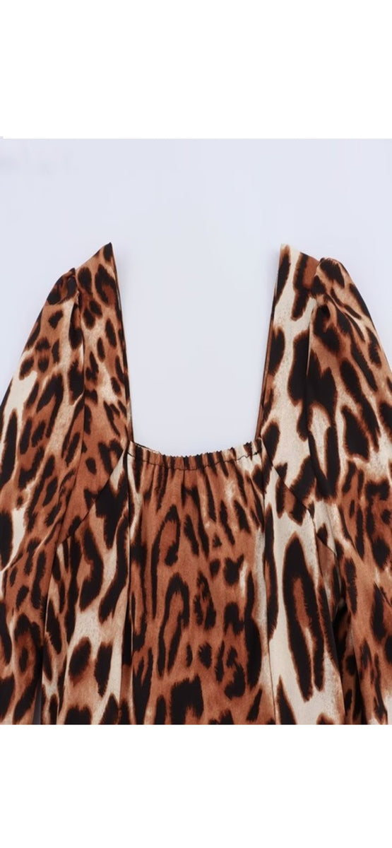 Coco Leopard Print Pleated Dress – The Look By Lucy