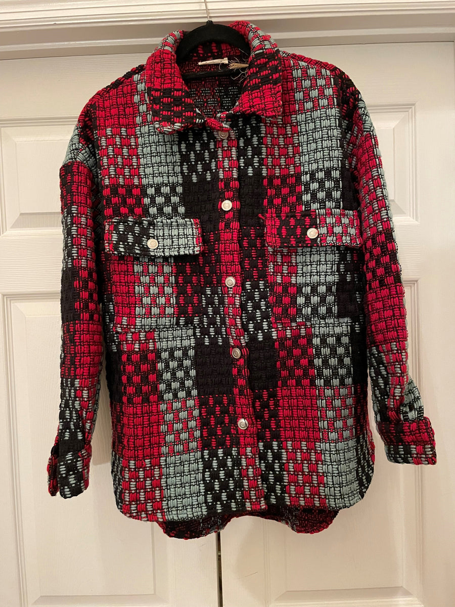 Lisa Red Plaid Shacket – The Look By Lucy